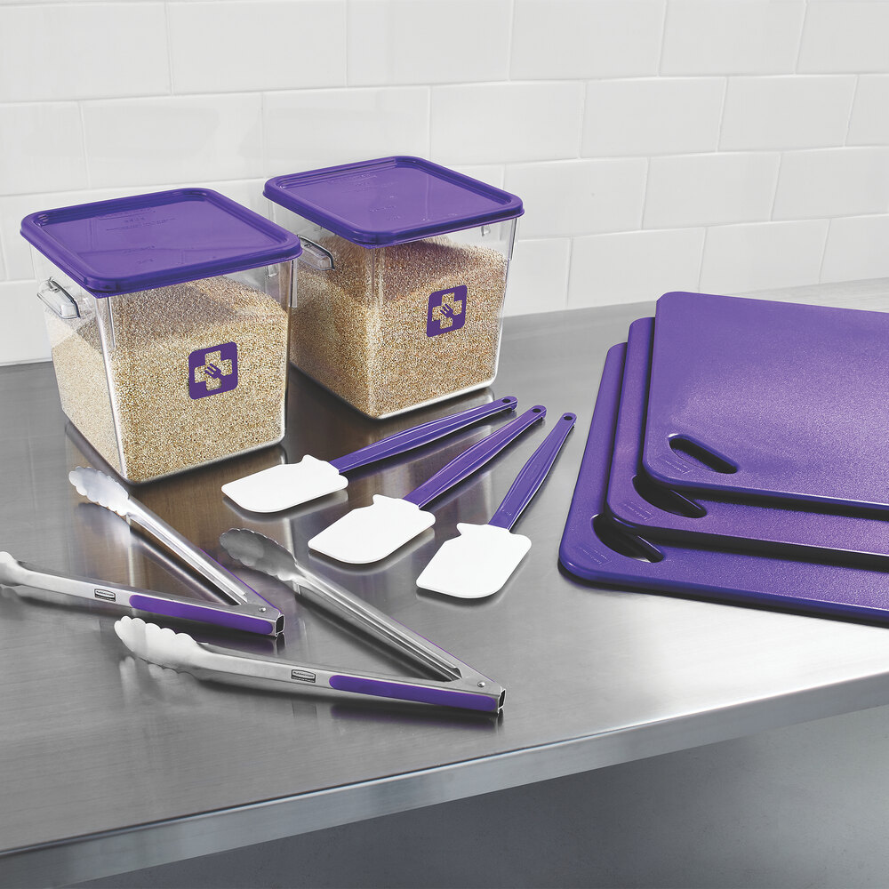 Rubbermaid 1981146 Color-Coded 12 Piece Purple Allergen Safe Kitchen ...