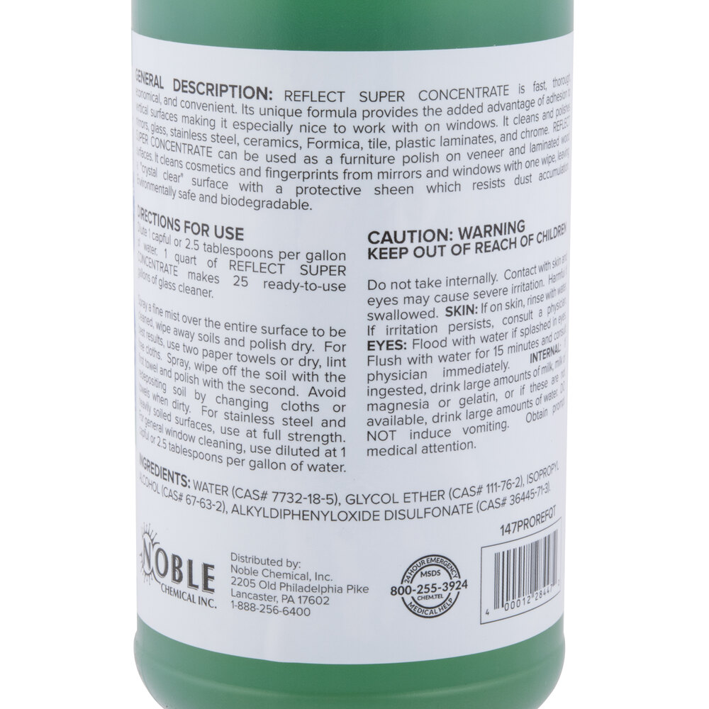 Noble Chemical 1 Qt. / 32 oz. Reflect Super Concentrated Glass Window ...