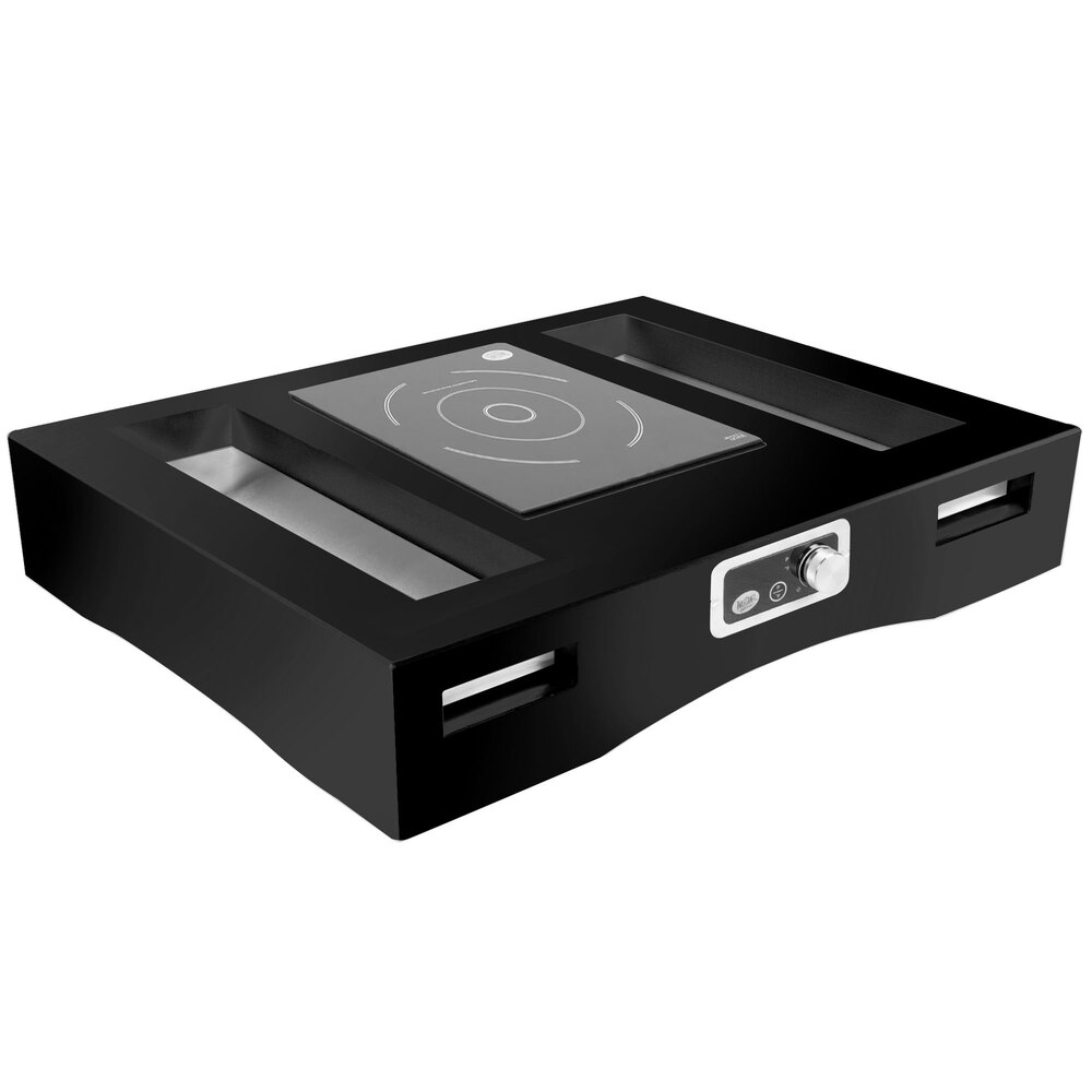 TableCraft CWACTION1TBK 31 1/4" x 25 1/4" x 5 3/4" Black Brushed ...