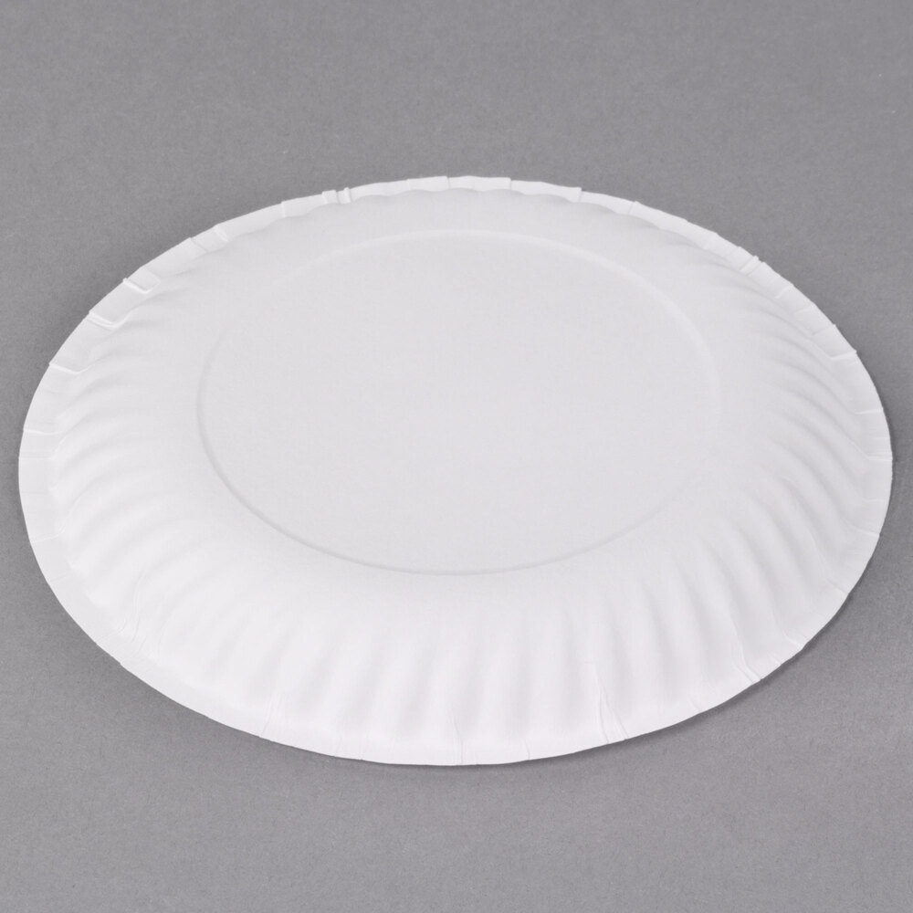 Choice 6" White Uncoated Paper Plate - 100/Pack