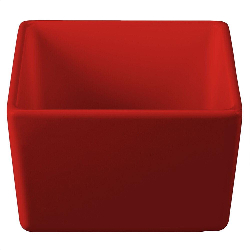TableCraft CW4024R Contemporary Collection Red 1 Qt. Straight Sided Bowl