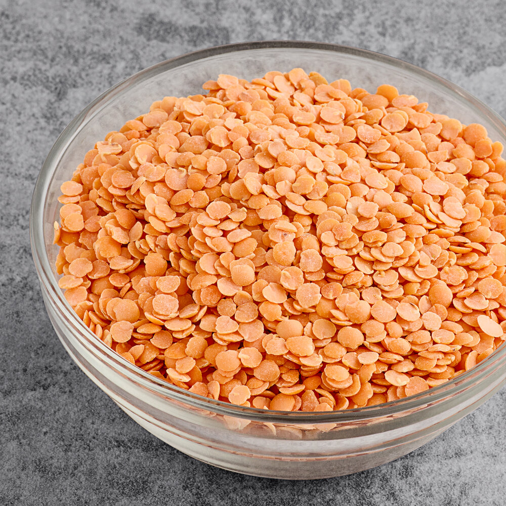 Dried Red Split Lentil Beans - 20 lb.