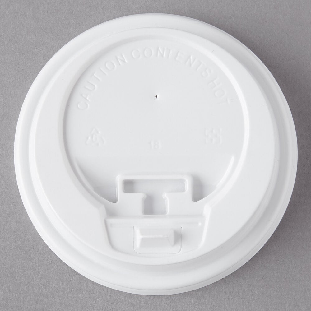 Choice White Hot Paper Cup Travel Lid with Hinged Tab for 10-24 oz ...