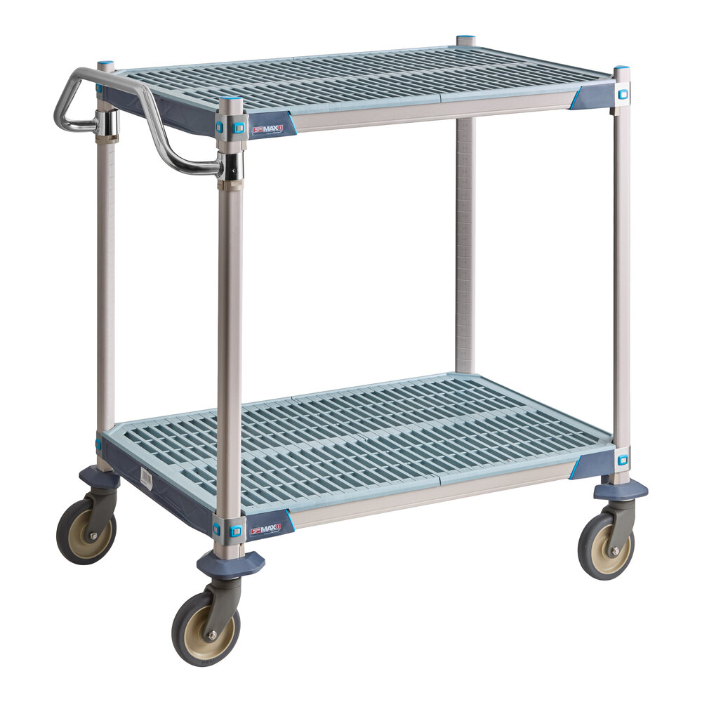 Metro MXUC2436G-25 MetroMax i 2 Shelf Utility Cart with 5" Polyurethane ...