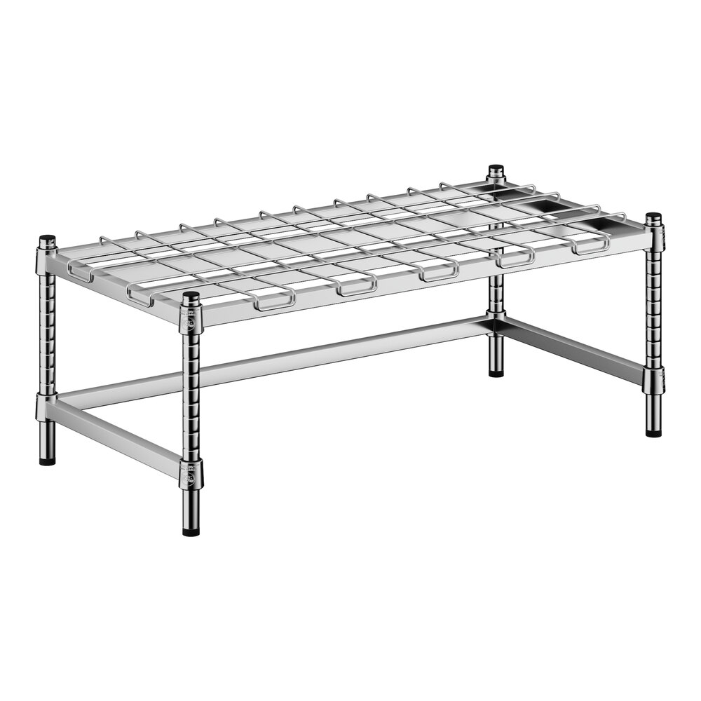 Regency 18" x 36" Heavy-Duty Chrome Dunnage Rack with Mat
