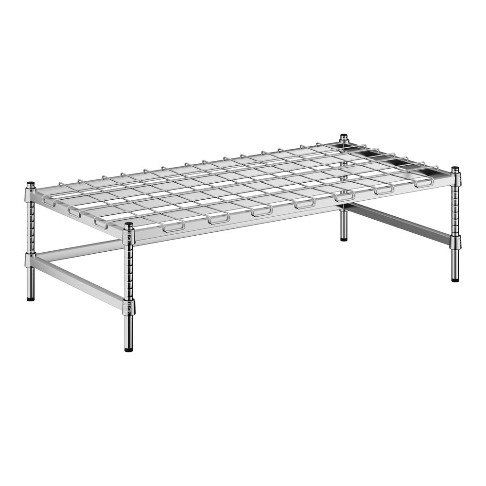 Regency 24" x 48" Heavy-Duty Chrome Dunnage Rack with Mat