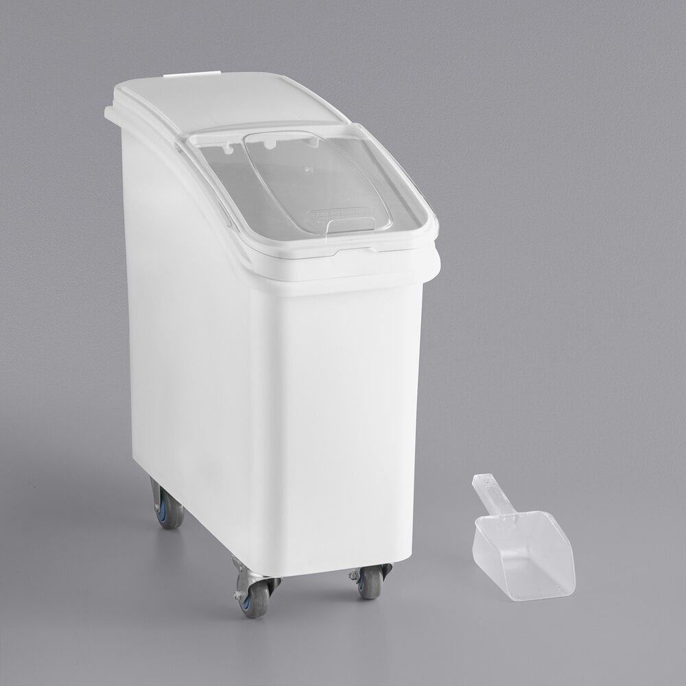 Baker's Mark White Mobile Ingredient Storage Bin (21 Gal.)