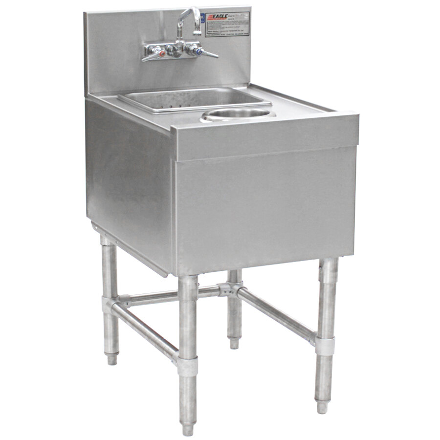 Eagle Group WSW18-24 Spec-Bar 2000® 1 Bowl Underbar Wet Waste Sink with ...