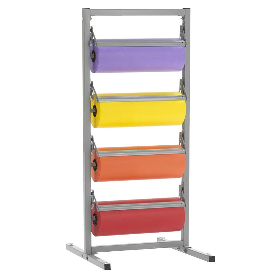 Bulman T344R-9 9" Four Deck Tower Paper Rack with Serrated Blade