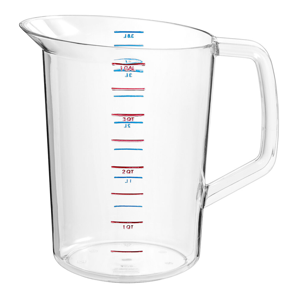 Rubbermaid Clear Plastic 4 qt. Measuring Cup / Pitcher
