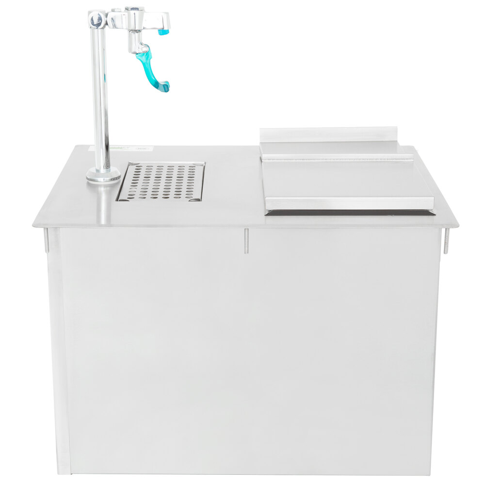 Regency Stainless Steel Water Station with Ice Bin - 21" x 18"