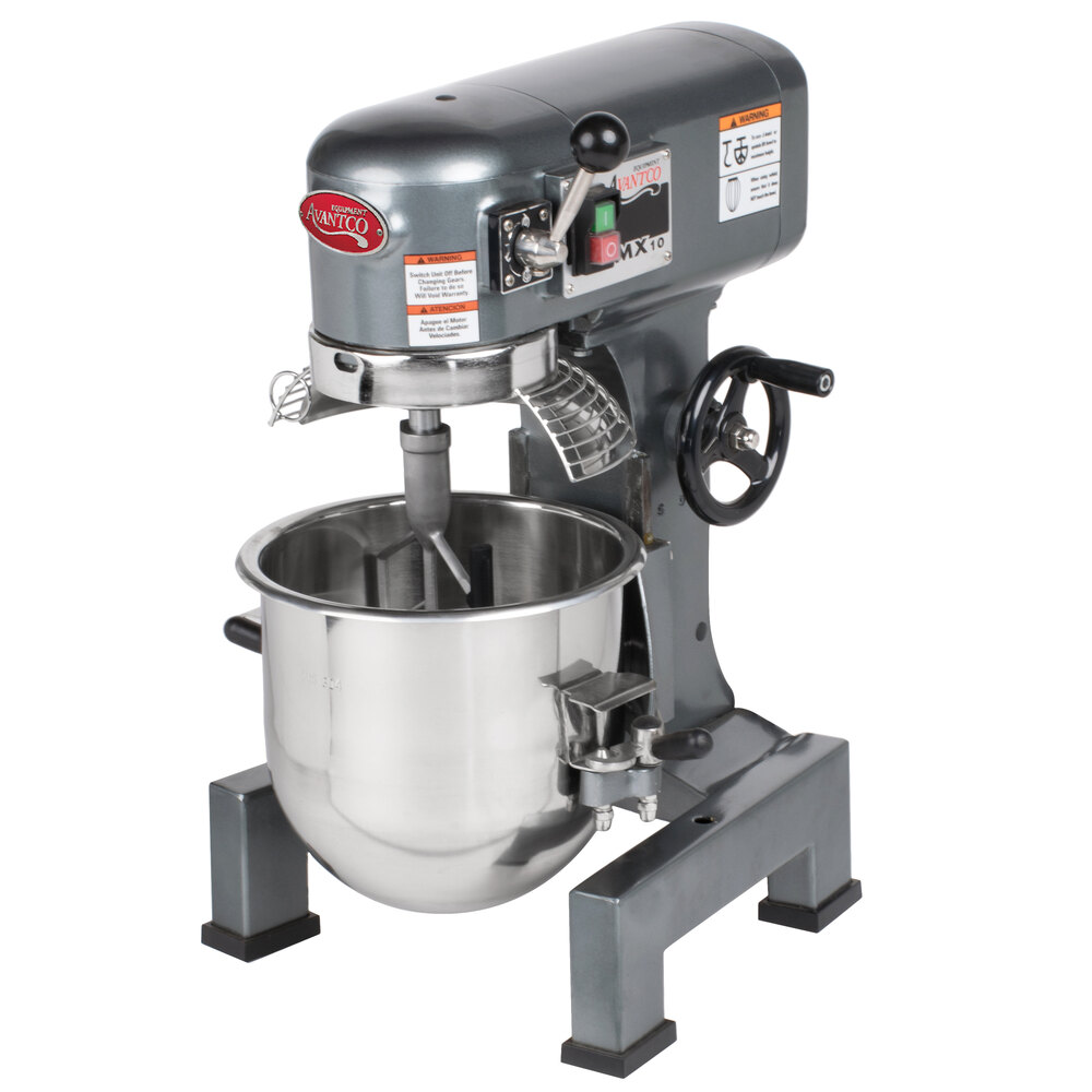 Avantco MX10WFB 10 Qt. Planetary Stand Mixer with Guard, Standard ...