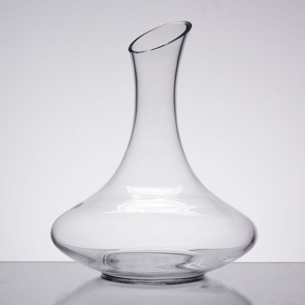 Acopa 67 oz. Customizable Slanted Top Glass Wine Decanter