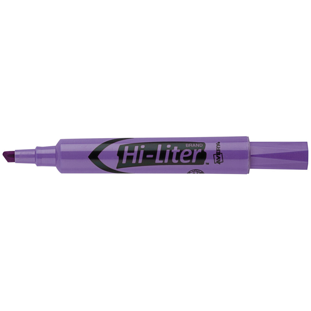 Avery® 24060 Hi-Liter® Fluorescent Purple Chisel Tip Desk Style ...