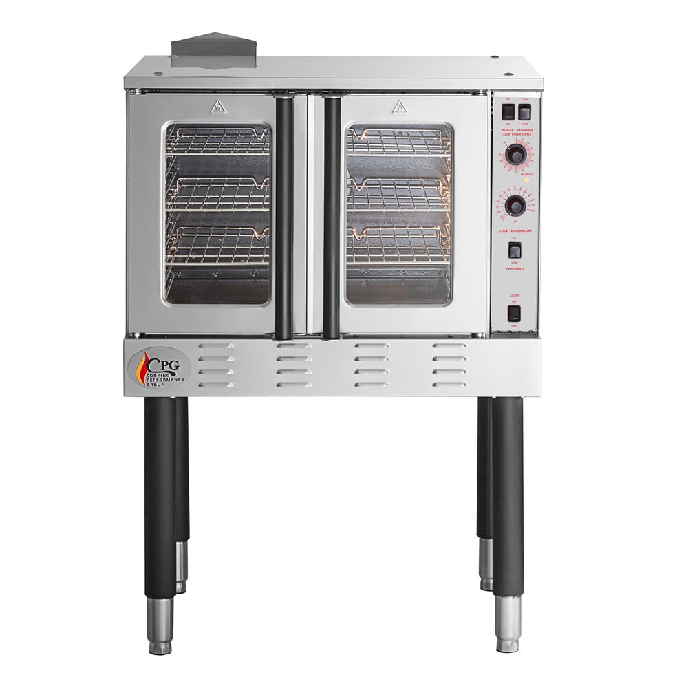 Cooking Performance Group FGC-100-N Single Deck Standard Depth Full Size Natural Gas Convection ...