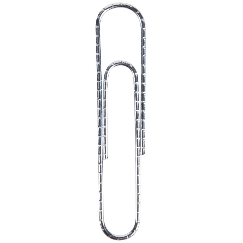 Universal UNV72230 Silver Nonskid #1 Standard Paper Clip - 1,000/Box