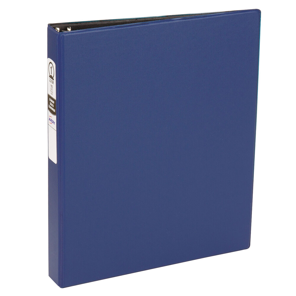Avery® 03300 Blue Economy Non-View Binder with 1" Round Rings - 12/Case
