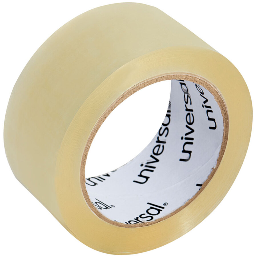 Universal One UNV99000 2" x 55 Yards Clear Heavy-Duty Box Sealing Tape ...