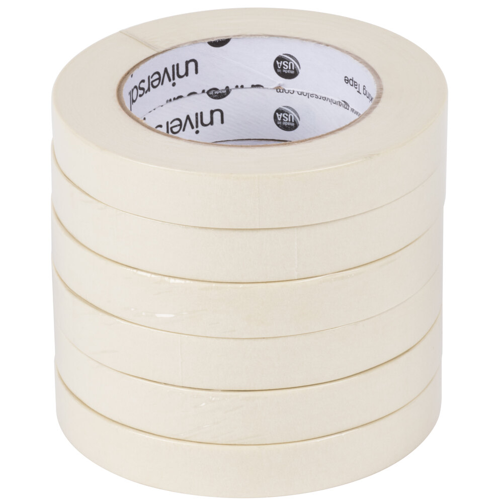 Universal UNV51334 0.75" x 60 Yards General Purpose Masking Tape - 6/Pack