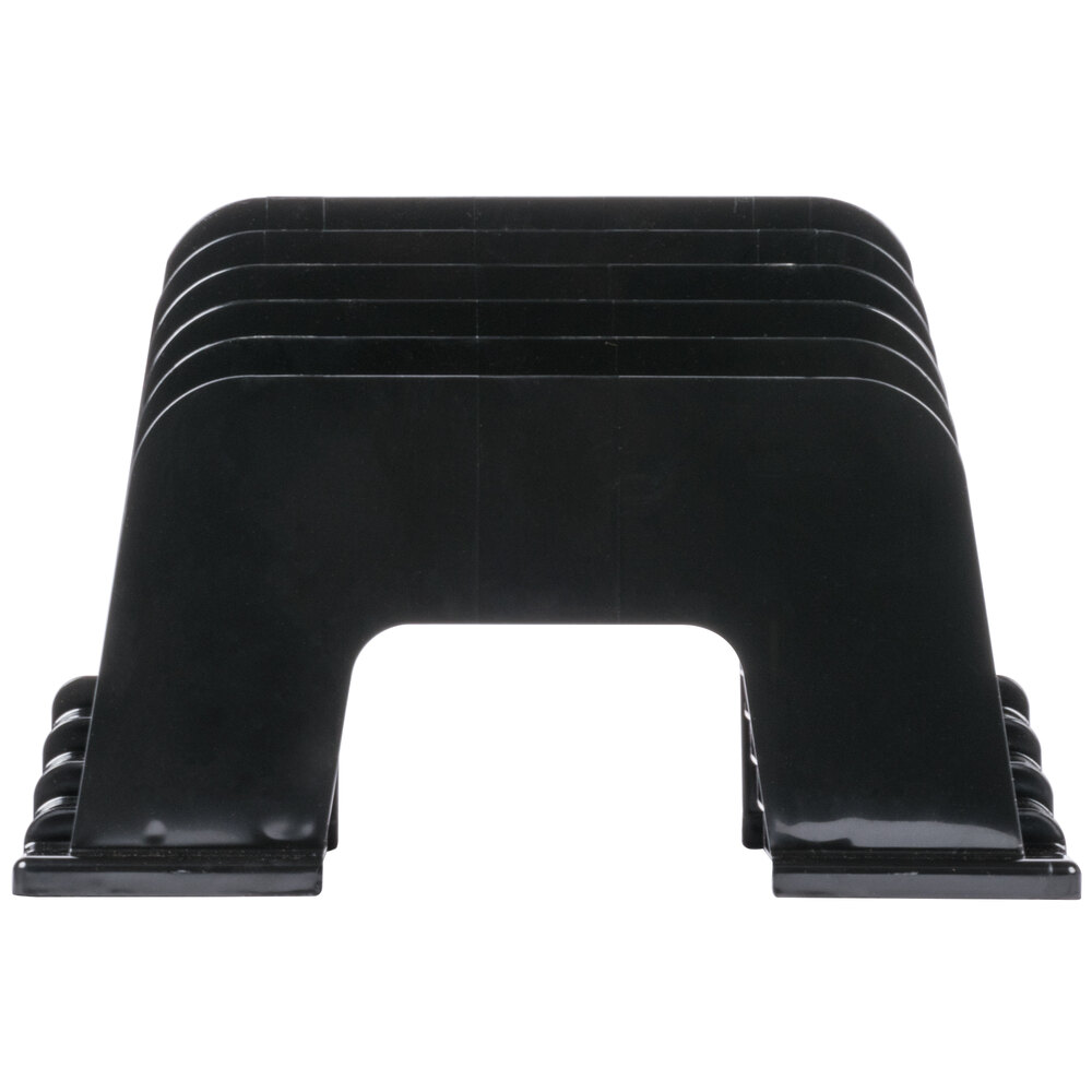 Universal UNV08105 13 1/4" x 9" x 9" Black 5 Section Plastic Incline Sorter