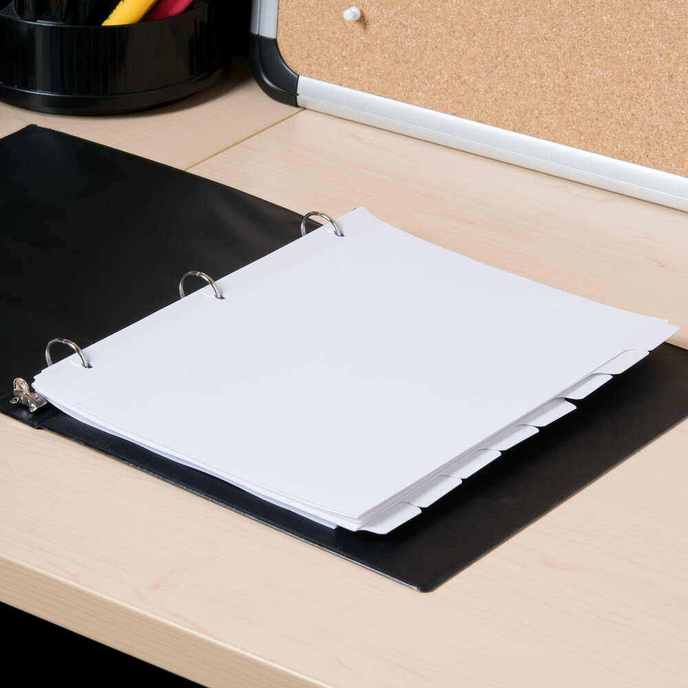 Universal UNV20818 White 8-Tab Write-On/Erasable Dividers