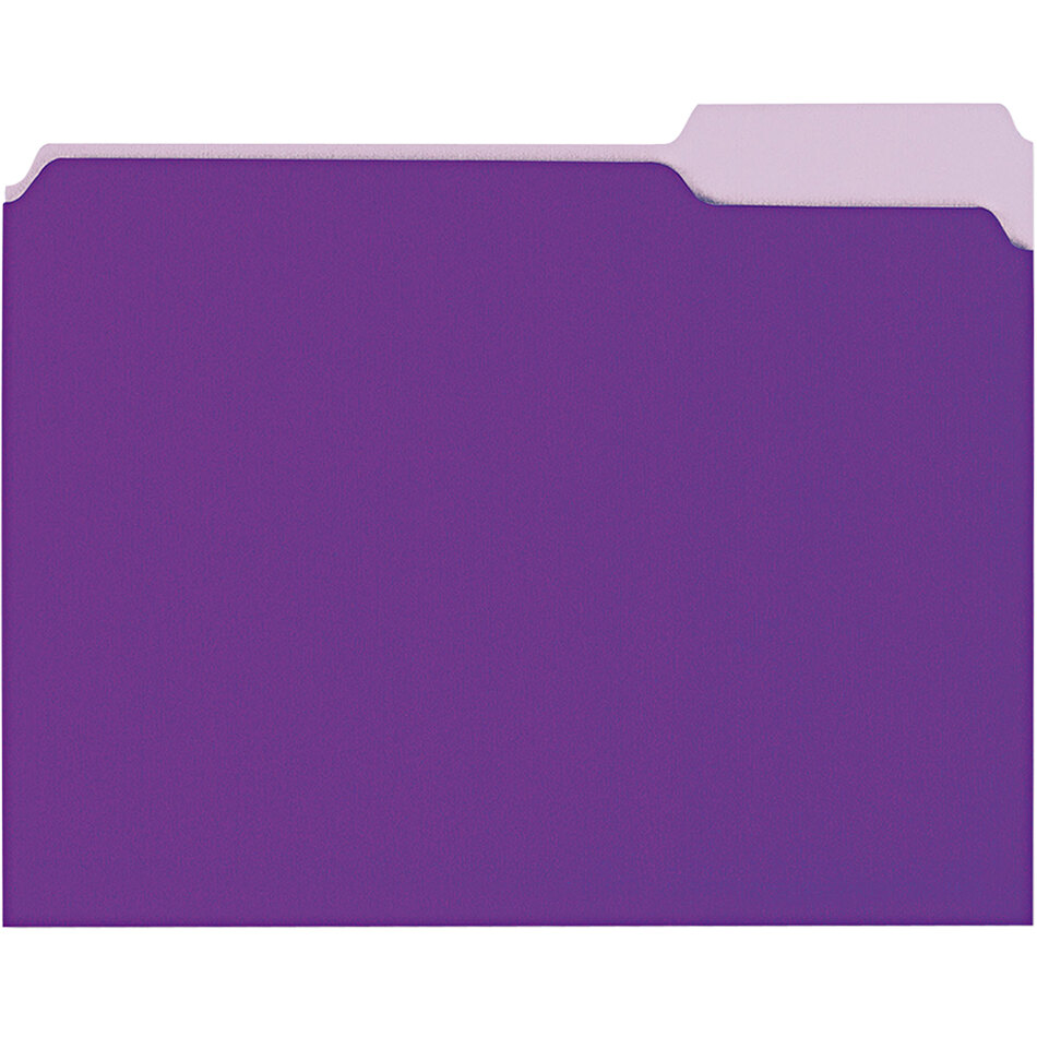Universal UNV12305 Letter Size File Folder - Interior Height with 1/3 ...