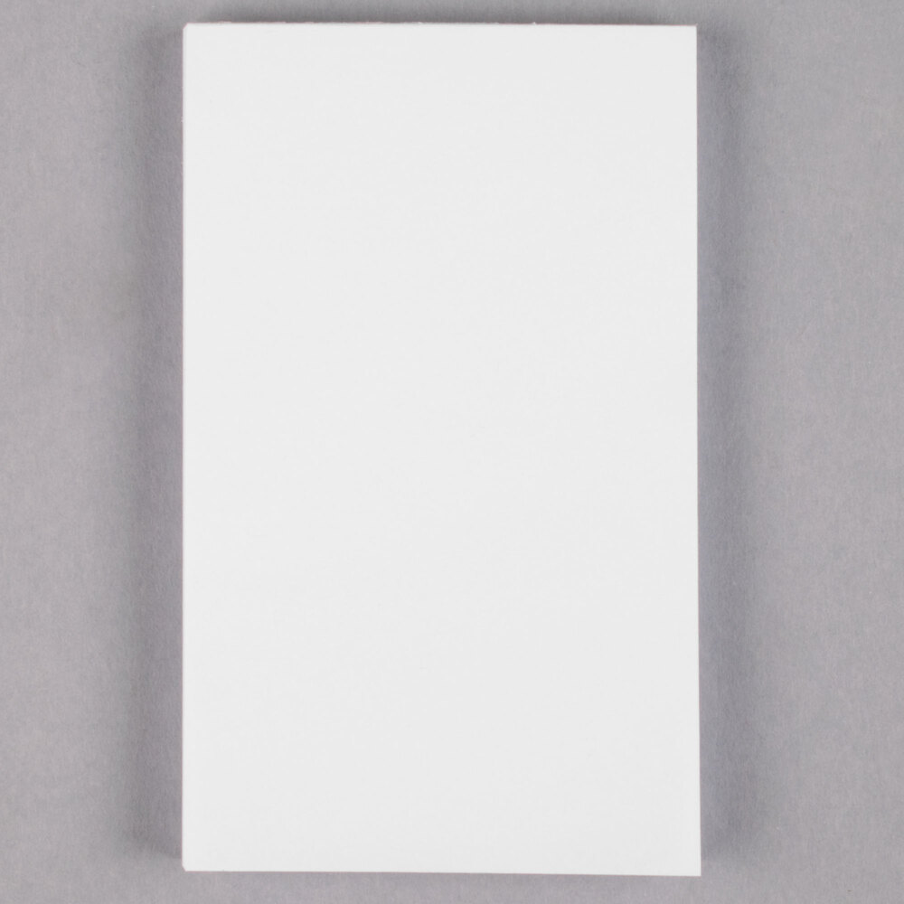 Universal UNV35623 3" x 5" Unruled White Scratch Pad 100 Sheets - 180/Case