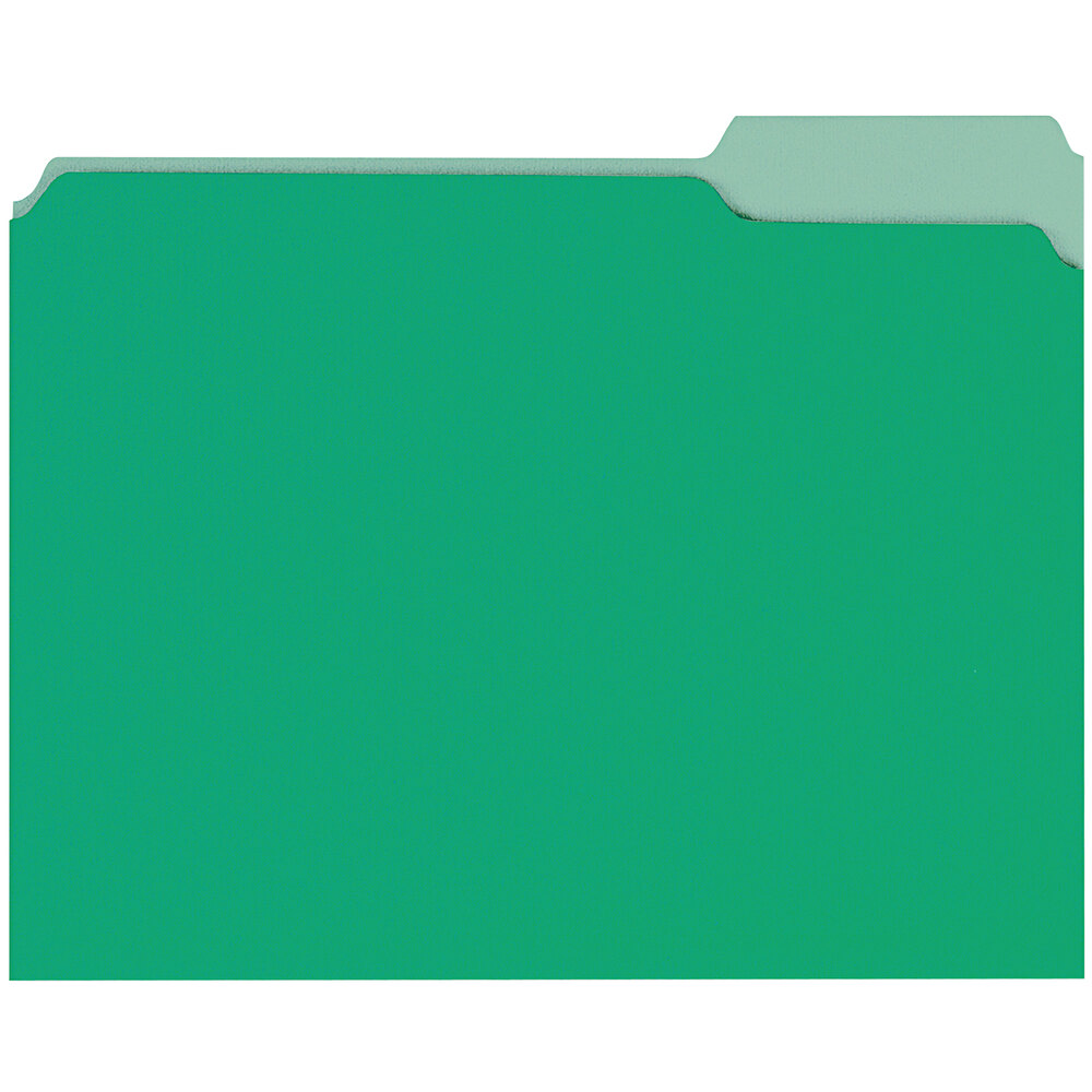Universal UNV10502 Letter Size File Folder - Standard Height with 1/3 ...