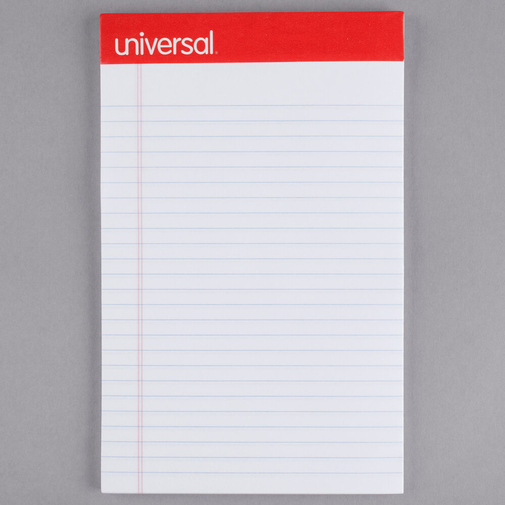 Universal UNV46300 5" x 8" Narrow Ruled White Perforated Edge Writing ...
