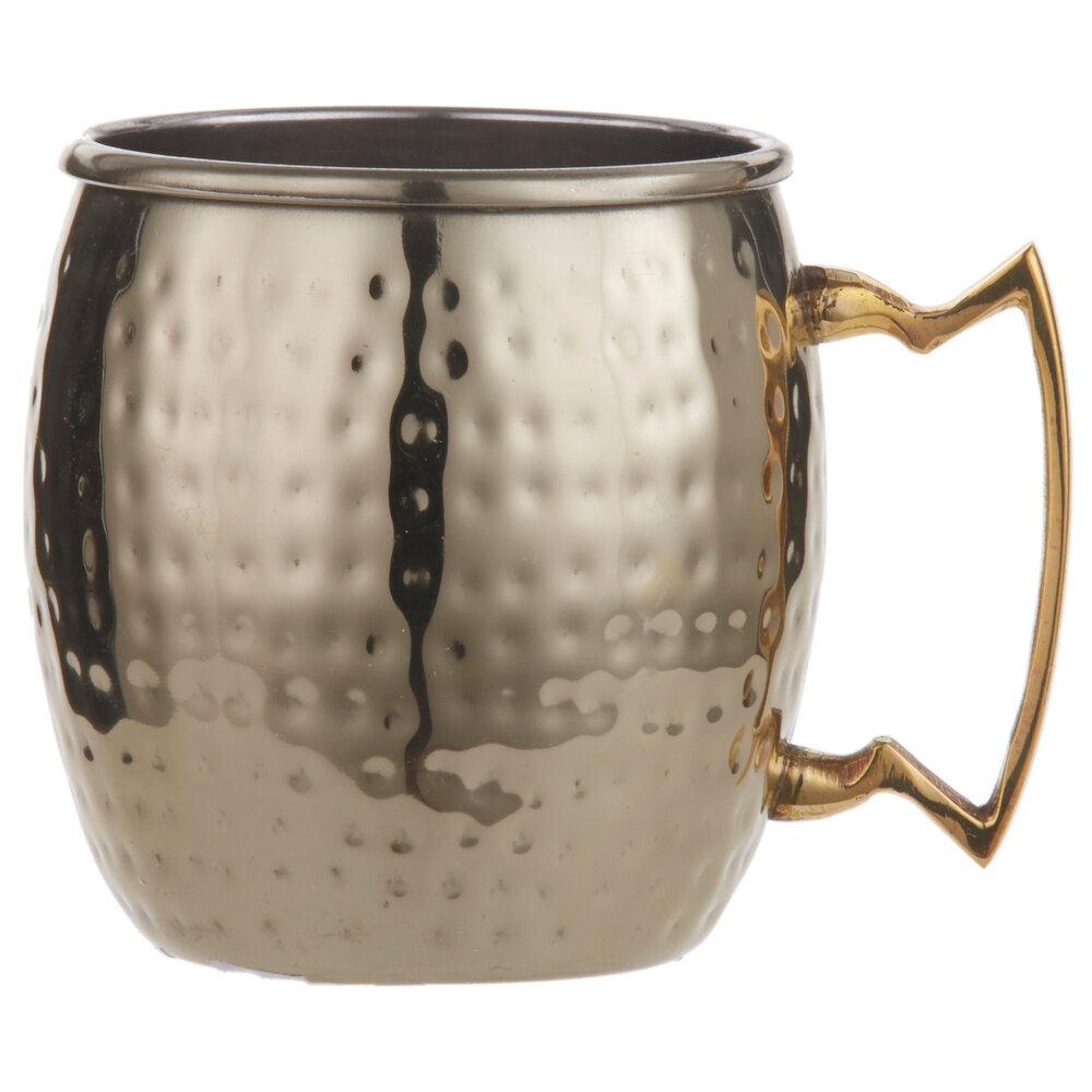 American Metalcraft GM16H 16 oz. Hammered Gold Moscow Mule Mug
