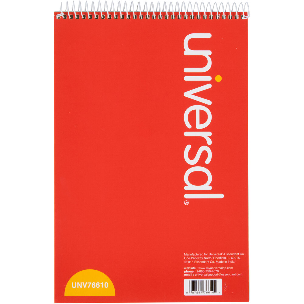 Universal UNV76610 6" x 9" Green Pitman Rule Steno Book - 60 Sheets