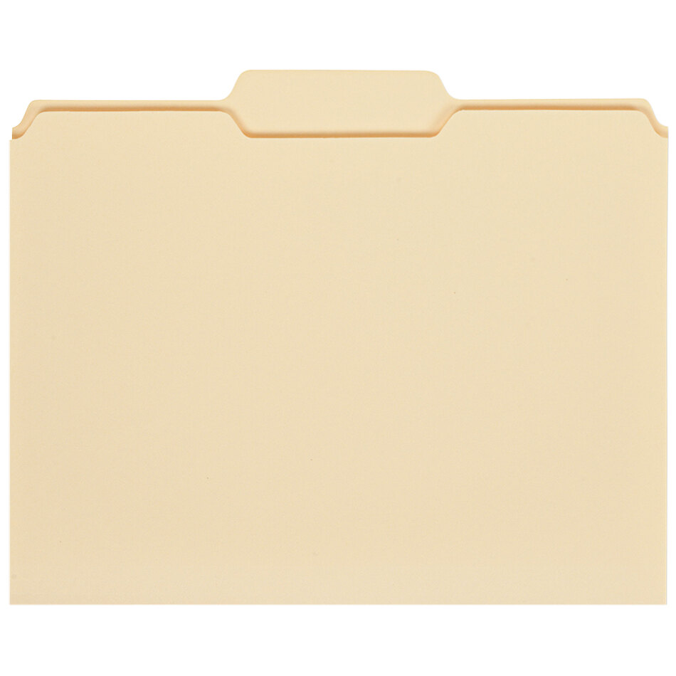 Universal UNV12122 Letter Size File Folder - Standard Height with 1/3 ...