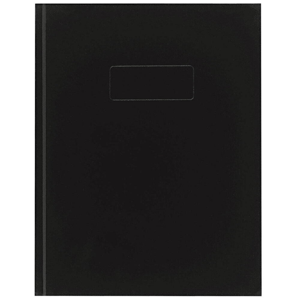 Rediform Office A9 9 1/4" x 7 1/4" Black College Rule Business Notebook ...