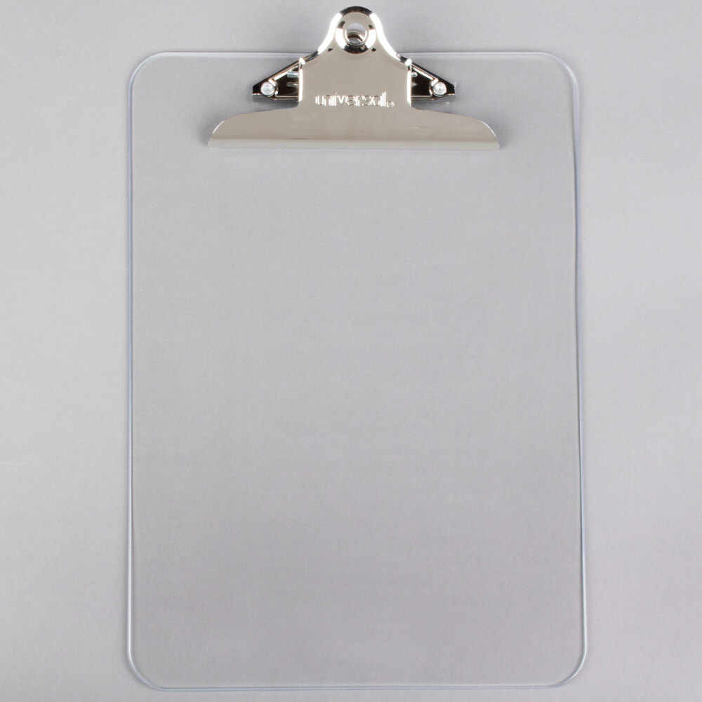Universal UNV40308 1" Capacity 12" x 8 1/2" Clear High Capacity Clip ...