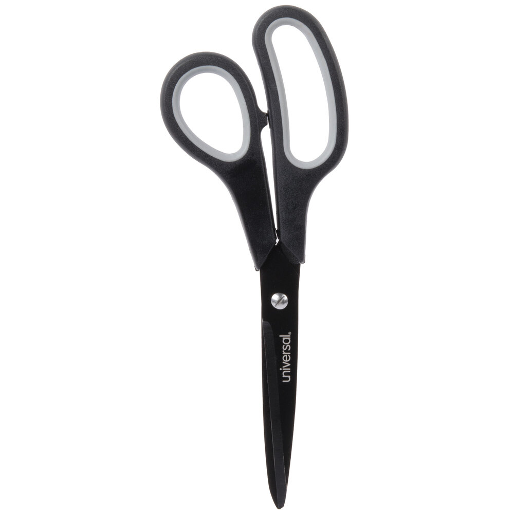 Universal UNV92021 8" Carbon-Coated Industrial Scissors with Black and ...