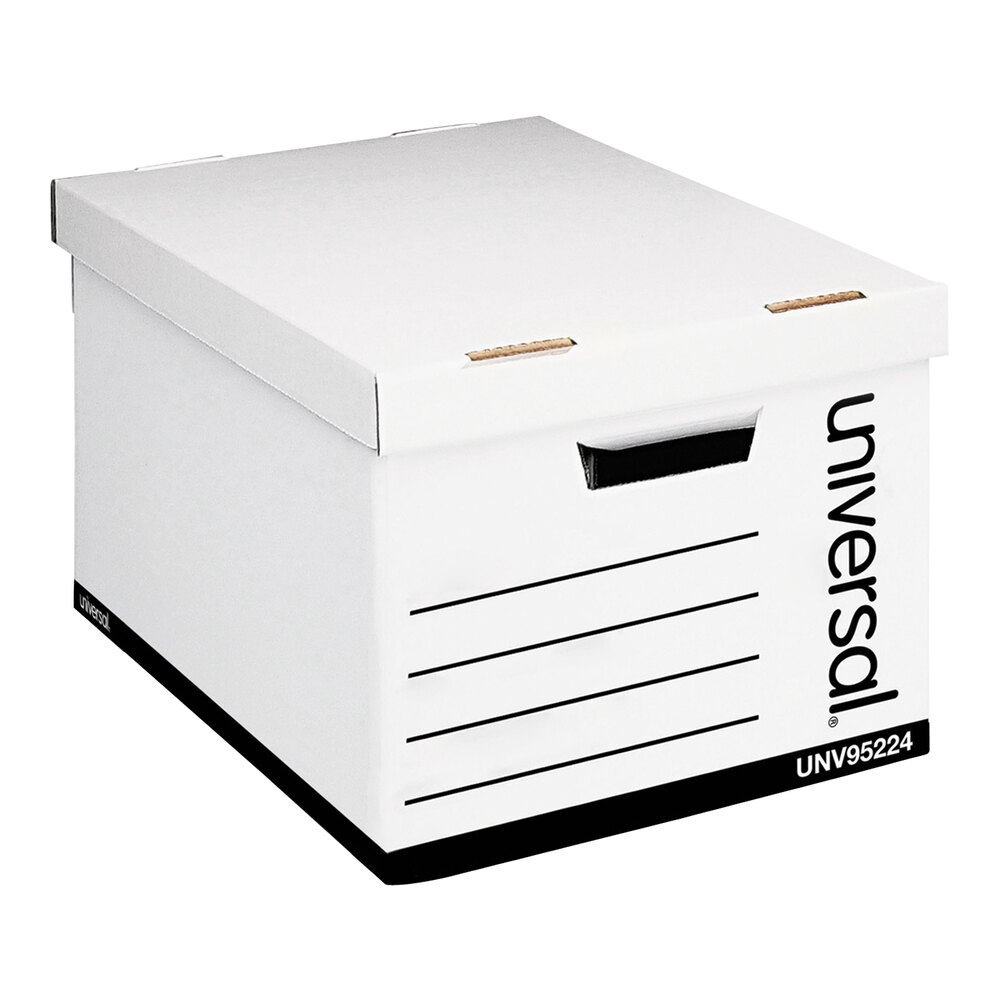 Universal UNV95224 15" x 12" x 10 1/4" White Letter/Legal Sized Heavy ...