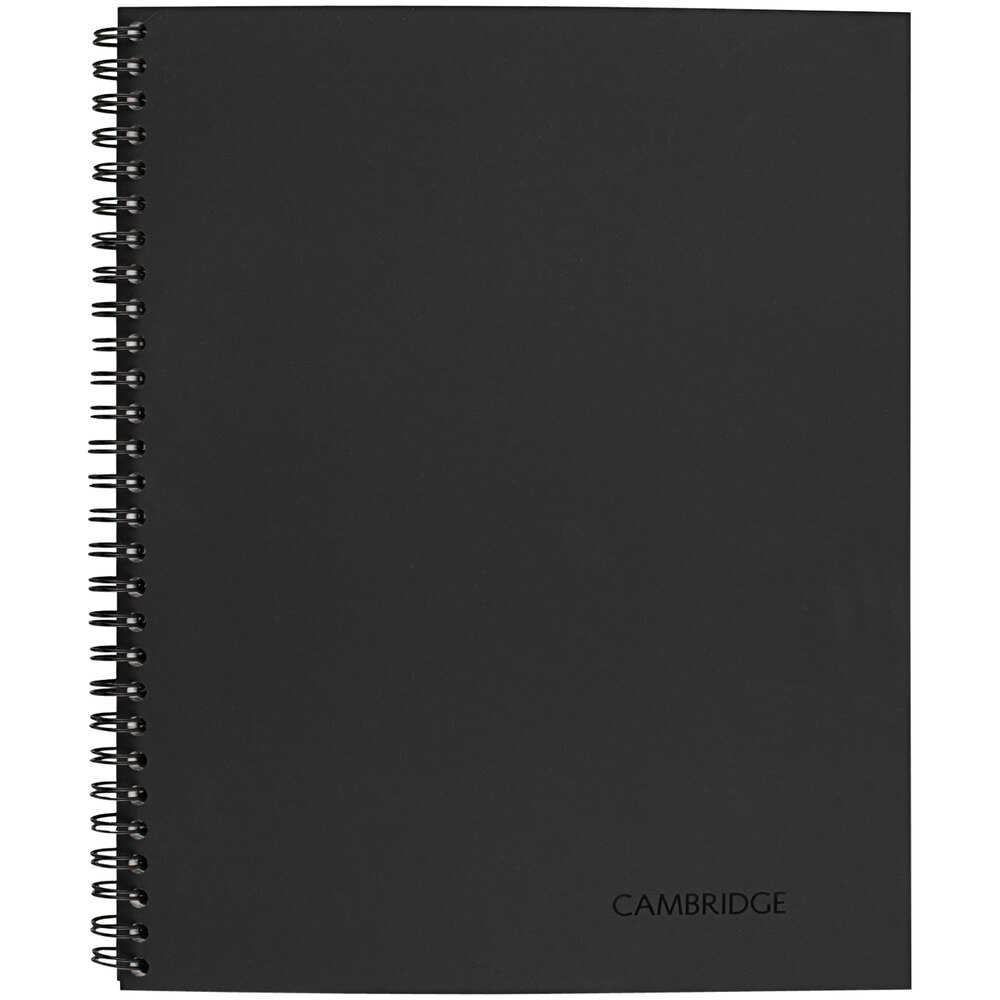 Cambridge 06064 Black Linen Action Planner Side Bound Guided Business ...