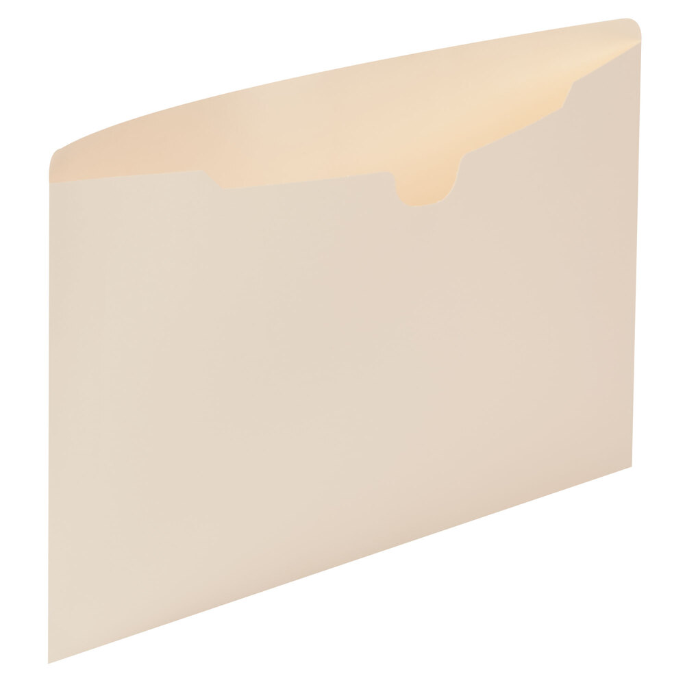 Universal UNV72500 Legal Size File Jacket with Thumb Tab - Manila - 100/Box