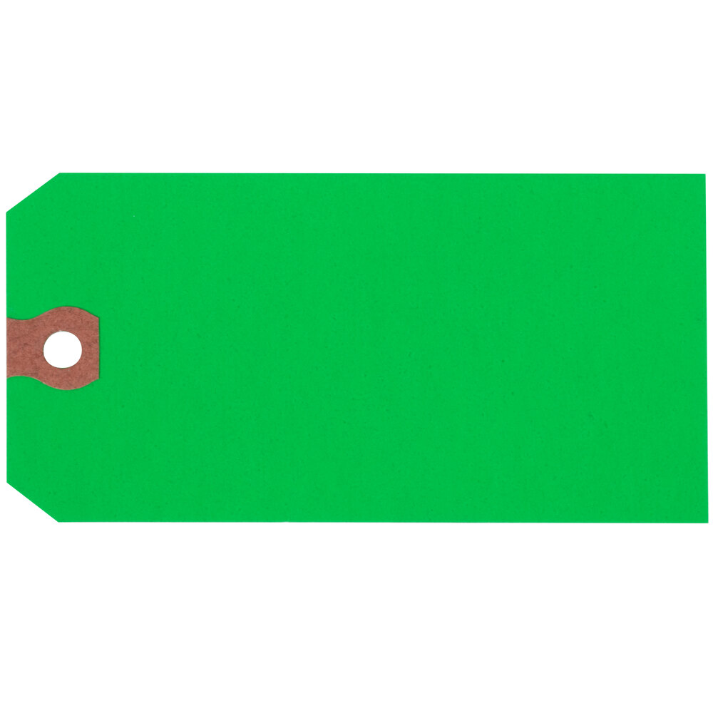 Avery® 12365 4 3/4" x 2 3/8" Green Paper Unstrung Shipping Tag - 1,000/Box
