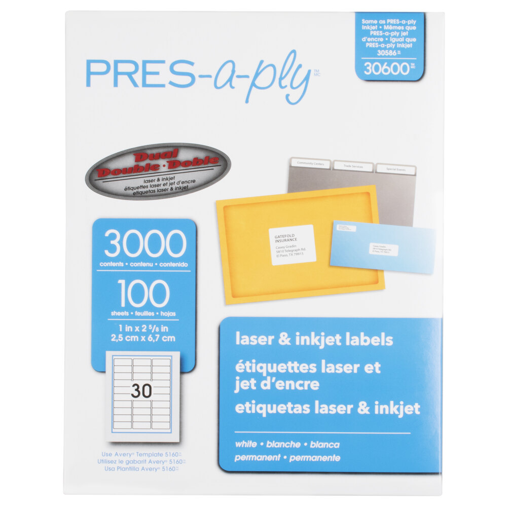 Pres A Ply 30600 Template