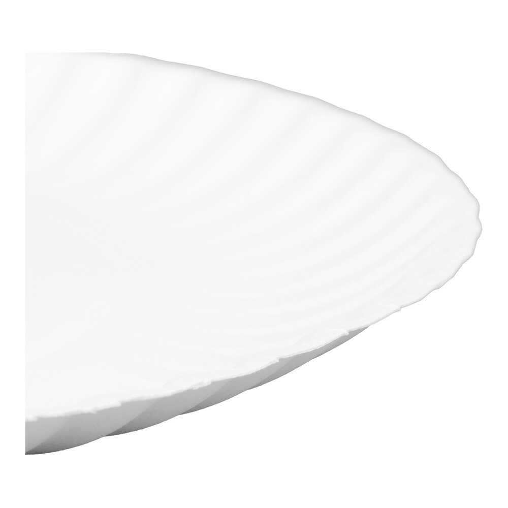 Choice 9" White Uncoated Paper Plate - 100/Pack