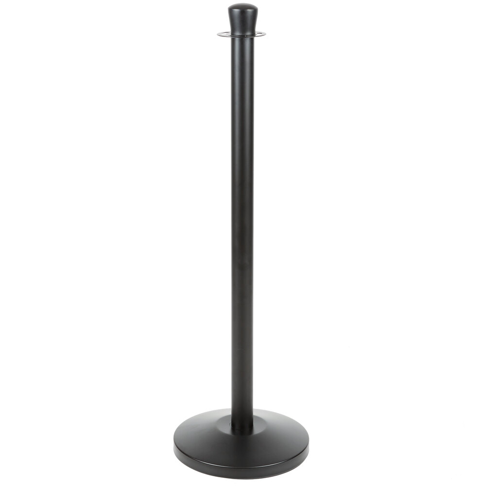 Lancaster Table & Seating Black 40" Crown Top Rope-Style Crowd Control ...