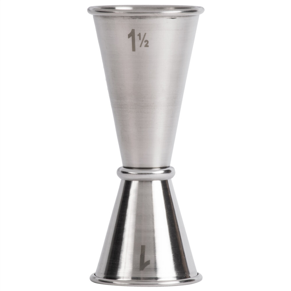 American Metalcraft JG4 1 oz. & 1.5 oz. Stainless Steel Japanese Style ...