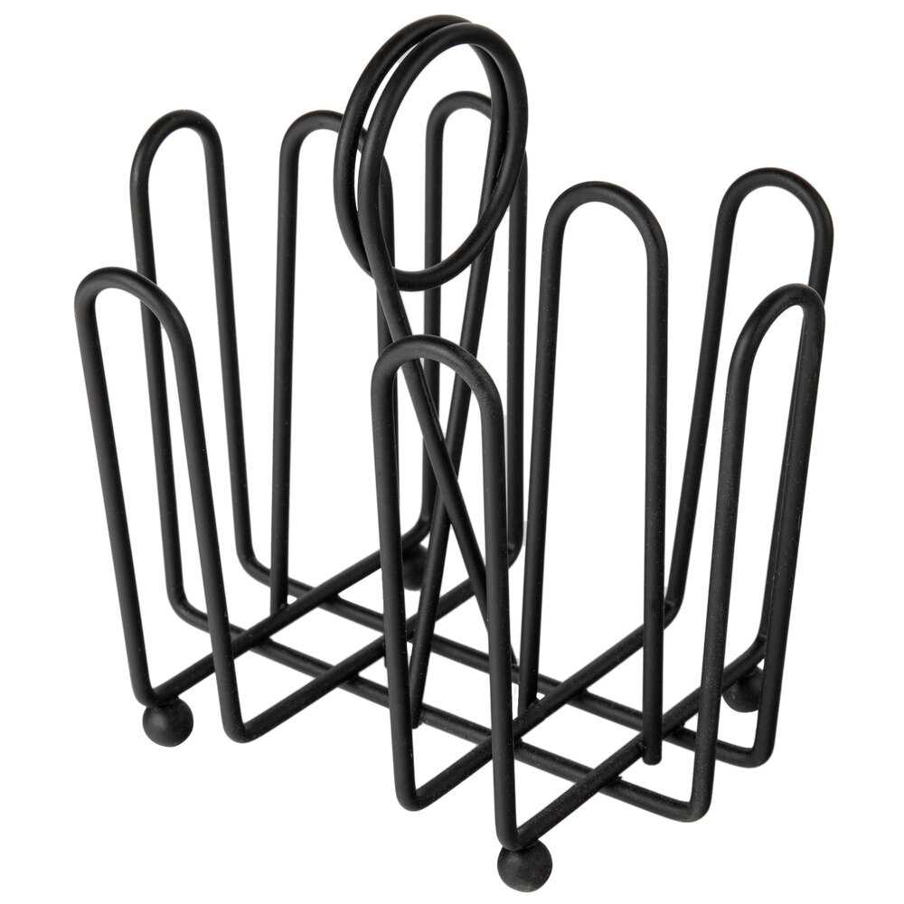 TableCraft 597CBK Black Wire Jelly Packet Rack