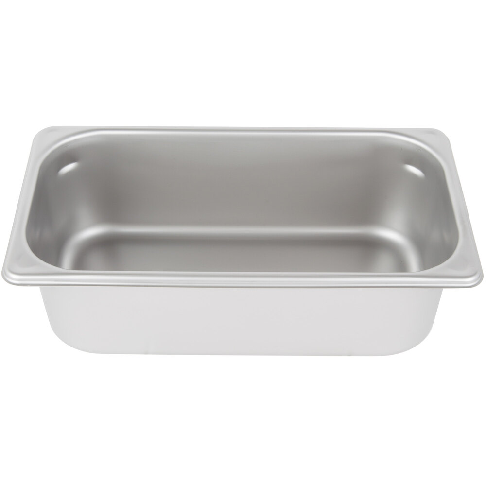 Vigor 1/3 Size Anti-Jam Stainless Steel Steam Table / Hotel Pan - 4" Deep