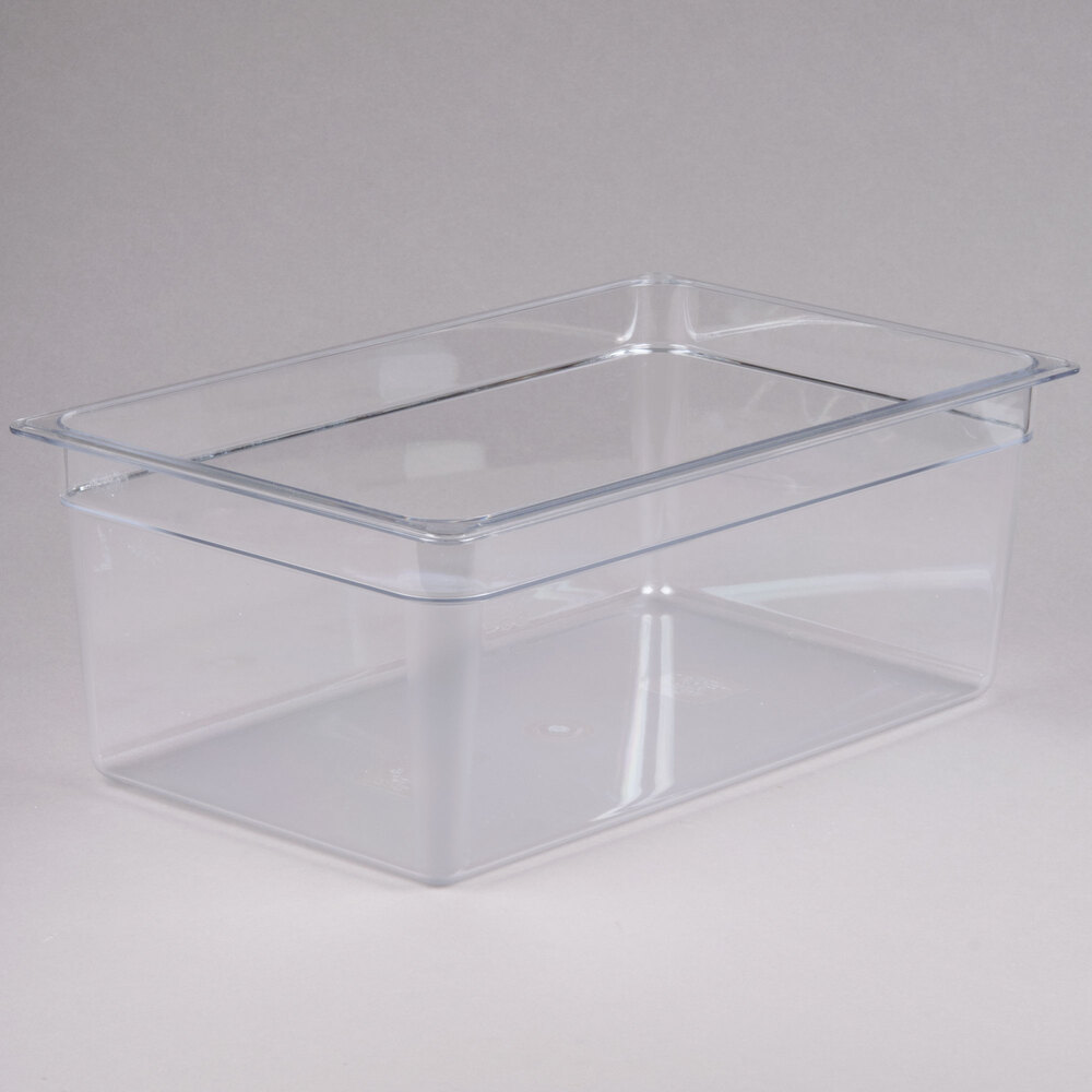 Cambro 18CW135 Camwear Full Size Clear Polycarbonate Food Pan - 8" Deep
