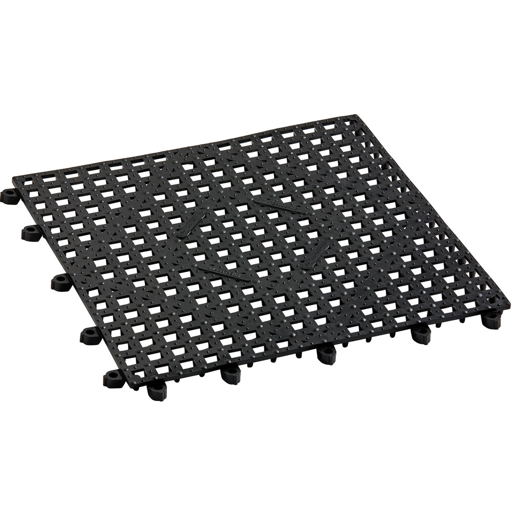 Choice 12" x 12" Black Interlocking Bar Mat