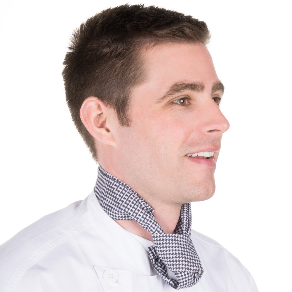 36" x 15" Houndstooth Patterned Chef Neckerchief / Bandana