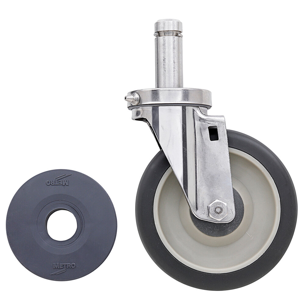 Metro 5MPGSA 5" Super Erecta Stainless Steel Cart Washable Swivel Stem ...