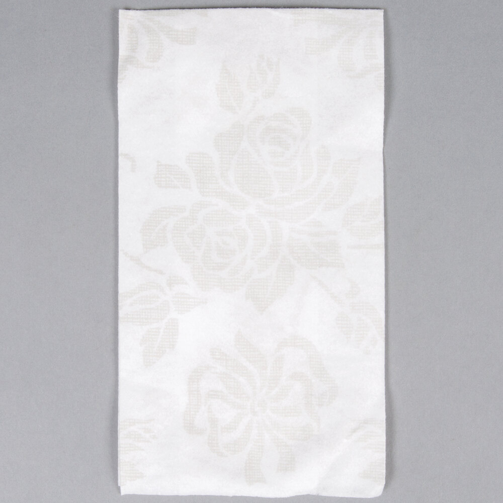 Hoffmaster 856513 Linen-Like 12" x 17" Silver Prestige 1/6 Fold Guest ...